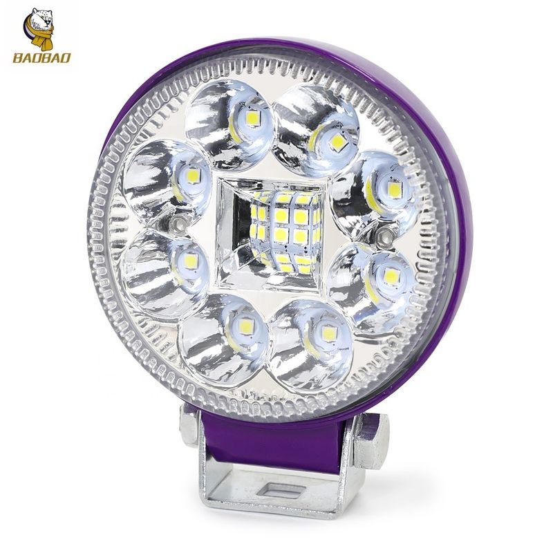 12 Beam Purple Casing White Color 80V Motorcycle Work Light Auto Parts