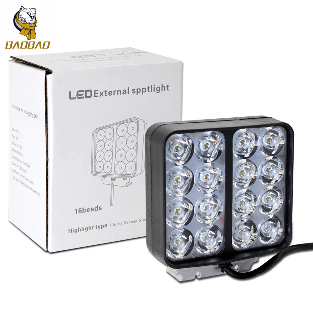 80V 32W 3 Inch Plastic Square Universal LED Headlight Motowolf Spotlight